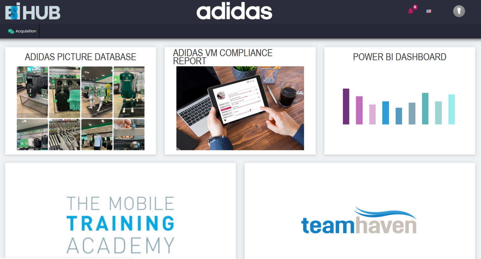Adidas VM Dashboard Reports - Infinite Group